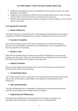 Adani Port report | DOCX