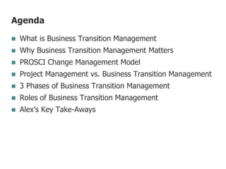 Transition & Change Management Presentation | PPTX