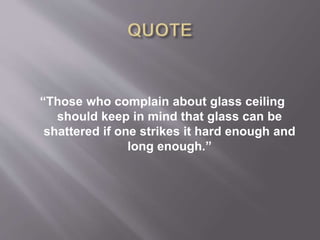 GLASS CEILING EFFECT IN PAKISTAN | PPTX