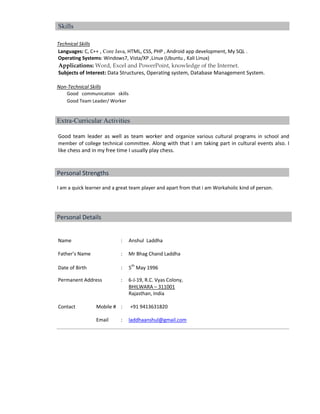 Resume | PDF | Operating Systems | Computer Software and Applications