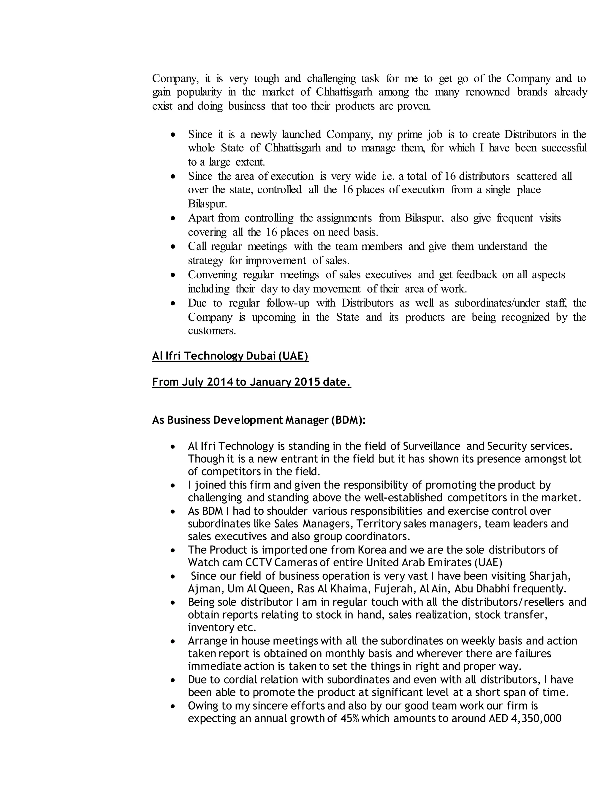 RESUME OF SHRINIVAS | DOCX