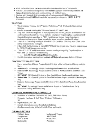 MUHAMMAD AMIN CV | PDF