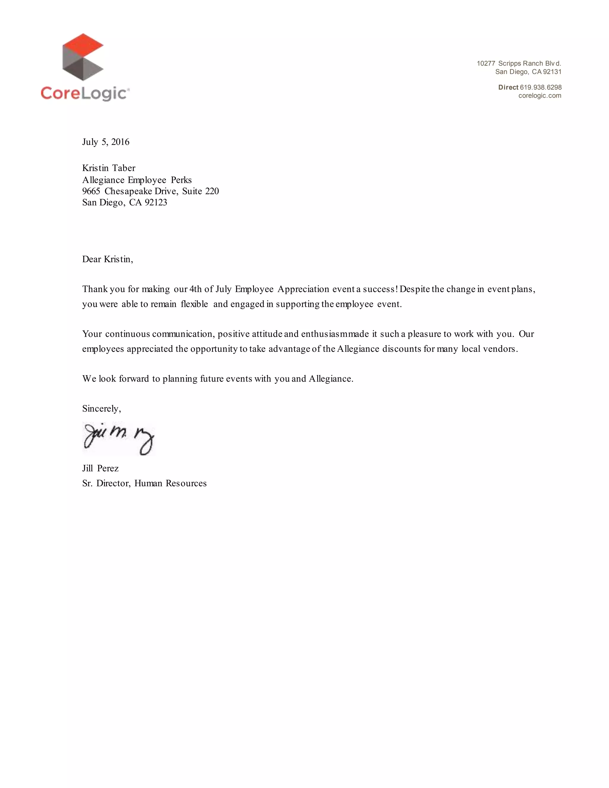 CoreLogic Letter of Recommendation | DOCX