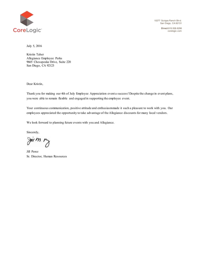 CoreLogic Letter of Recommendation | DOCX