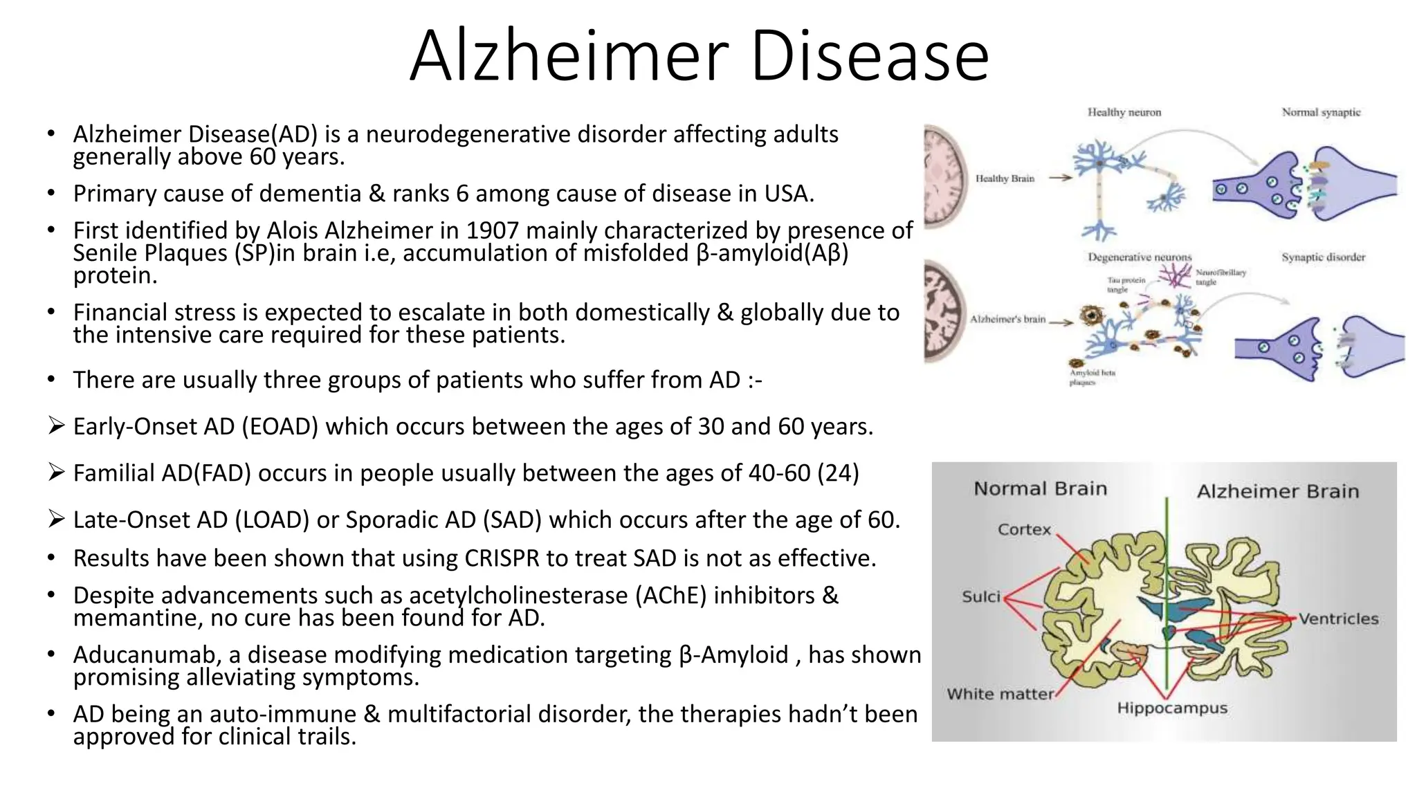 CRISPR-Cas9 technology in Developing Alzheimer Disease Therapeutics:Review | PPT