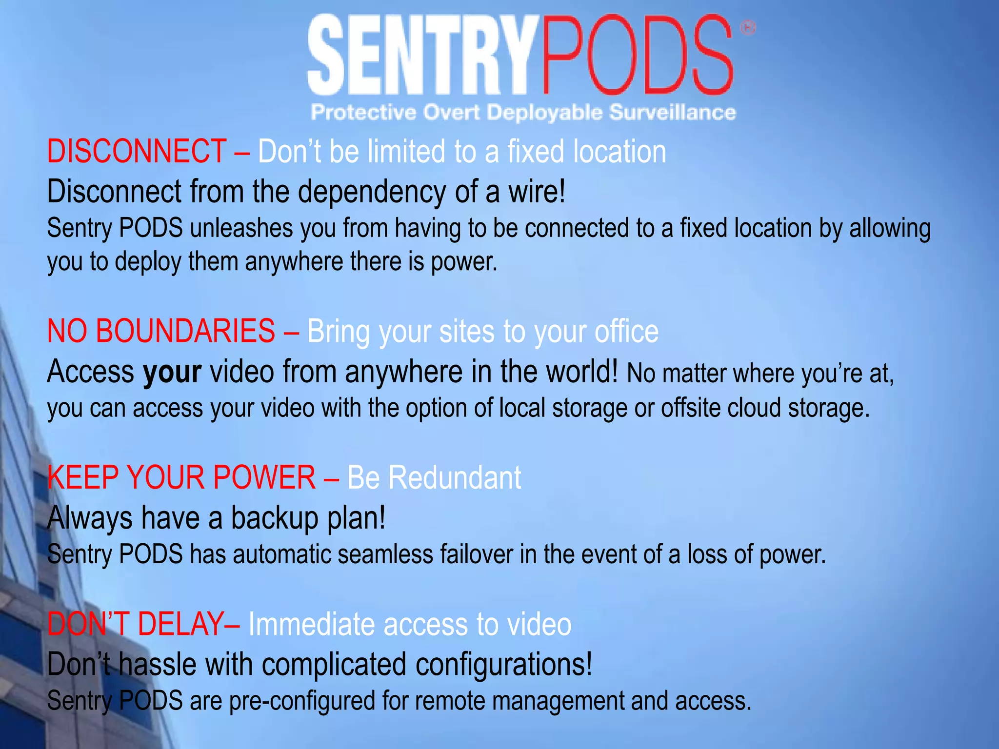 Sentry PODS Presentation | PDF