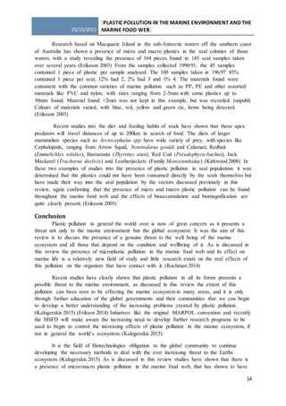 Plastic pollution in the marine environment and the marine food web | PDF