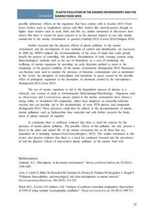 Plastic pollution in the marine environment and the marine food web | PDF