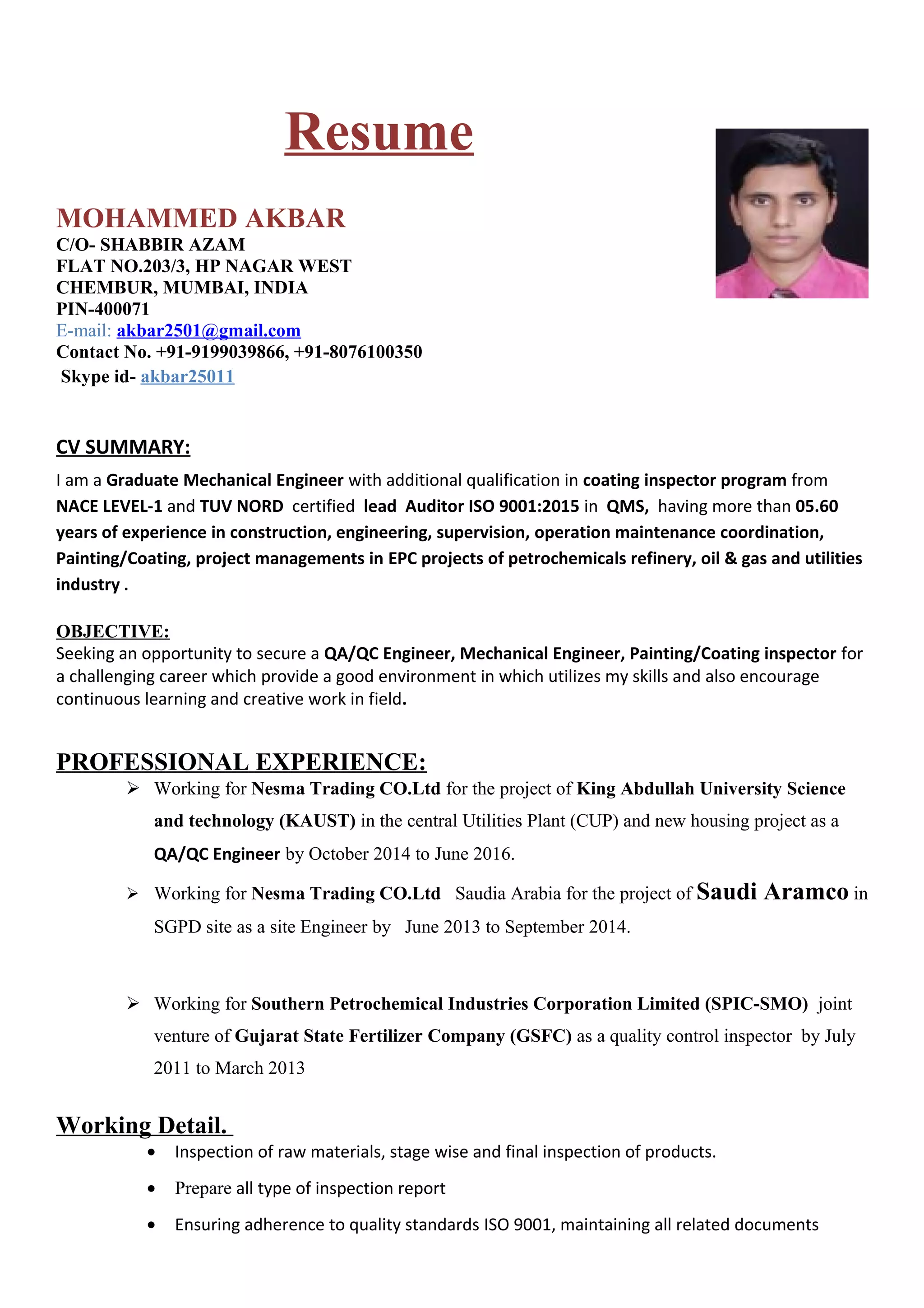 Akbar cv | DOC