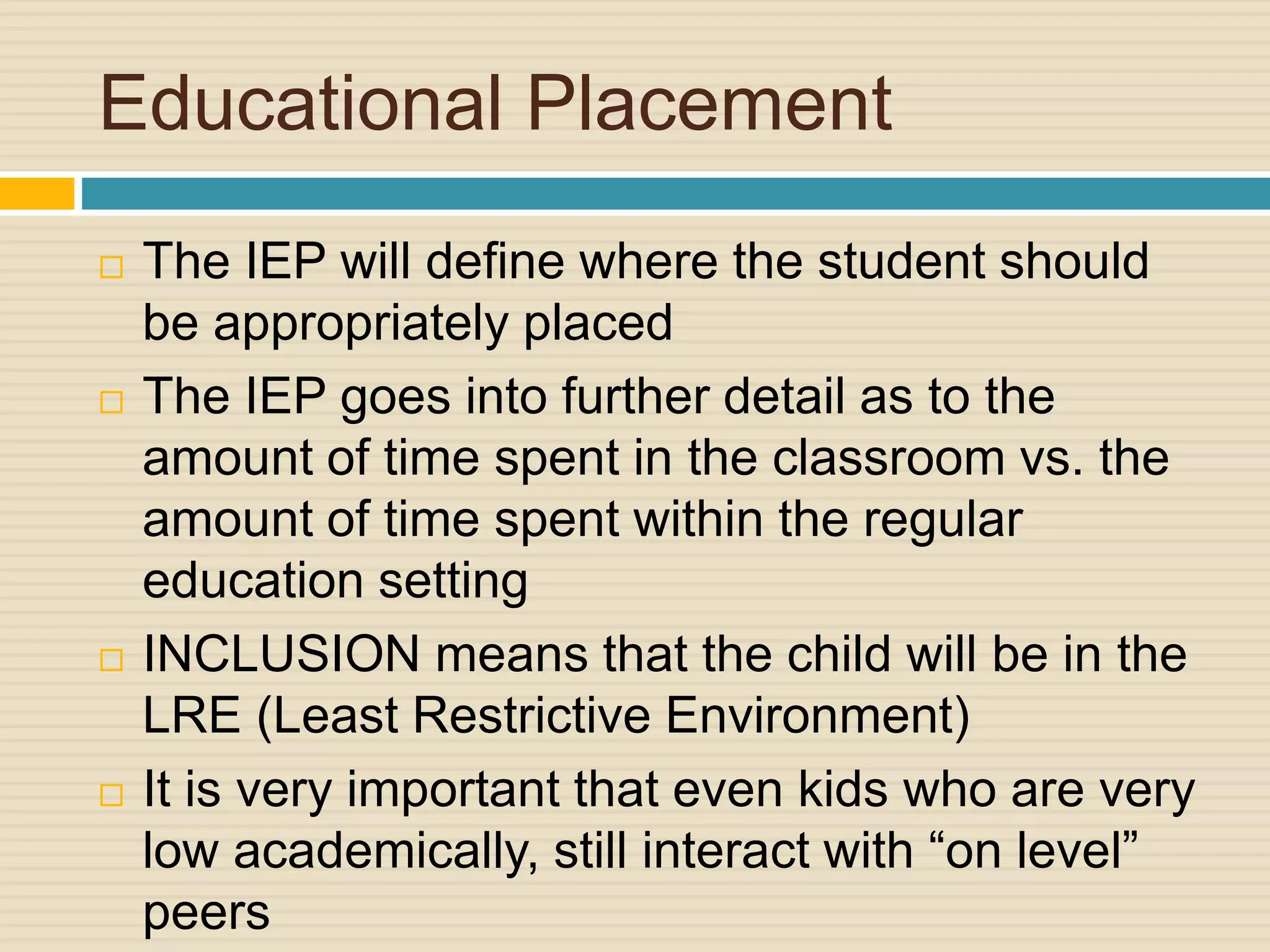 The Basics of an IEP | PPTX