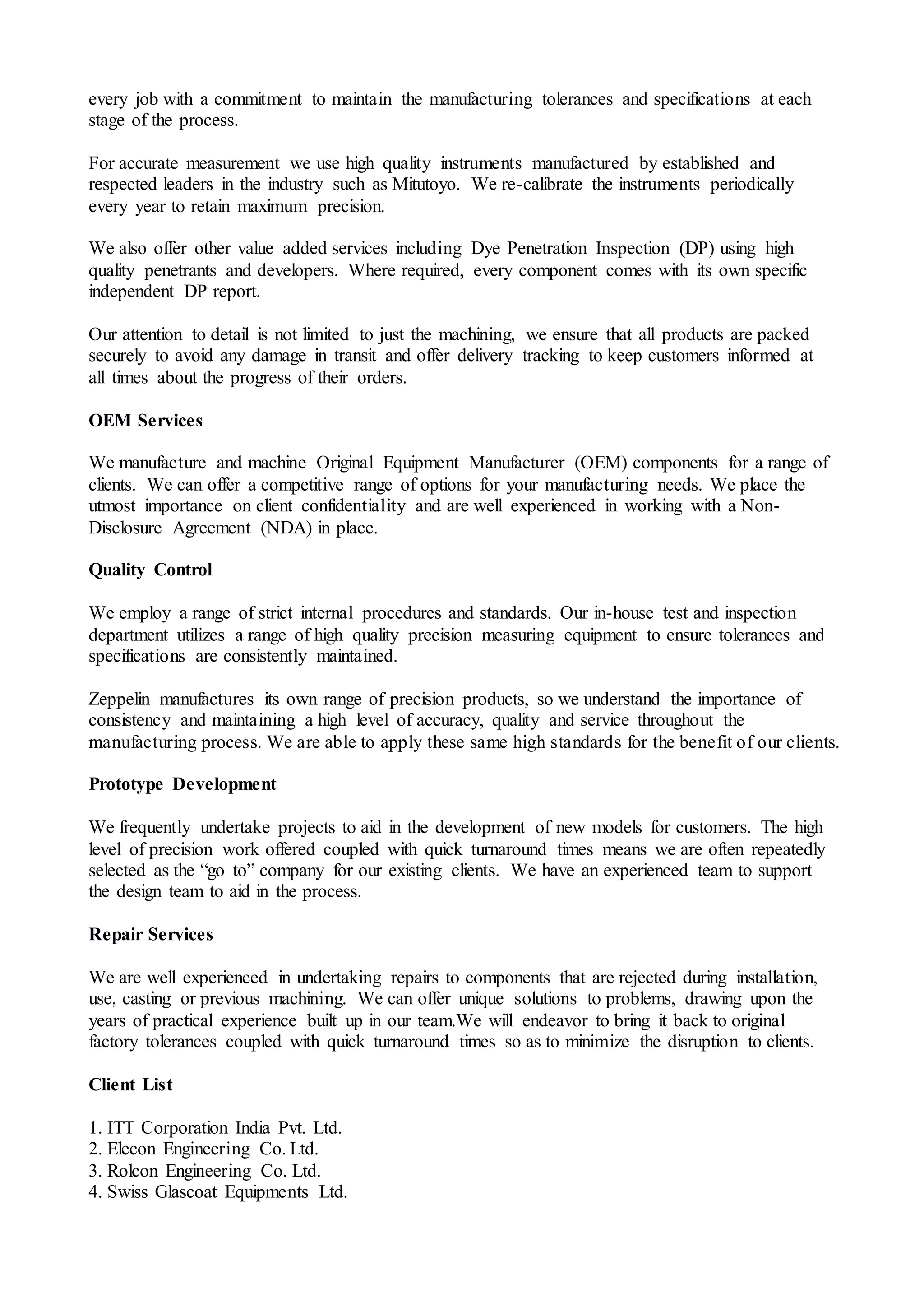 Zeppelin -Company Profile | DOCX