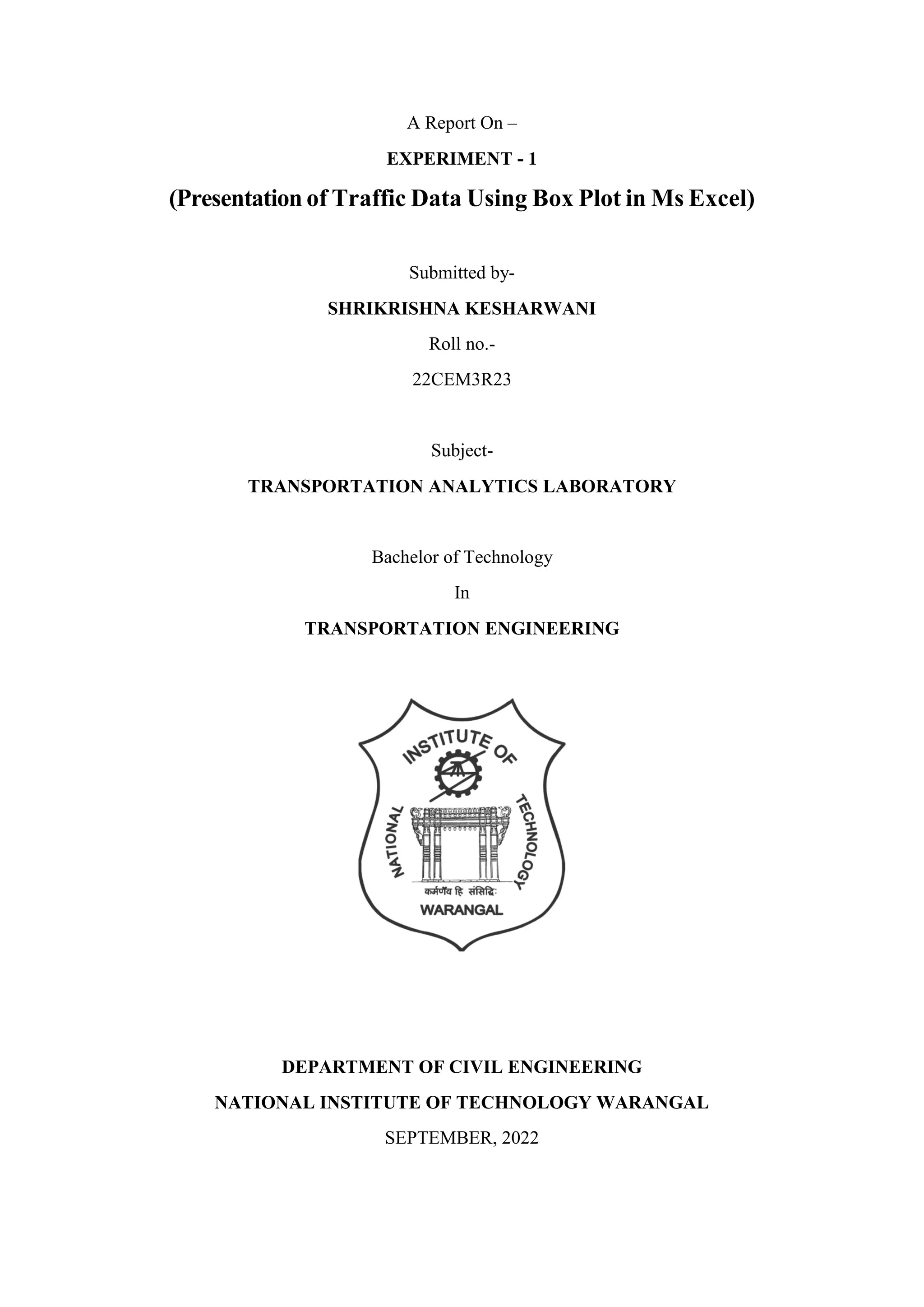 PRESENTATION OF TRAFFIC DATA USING BOX PLOT METHOD | PDF