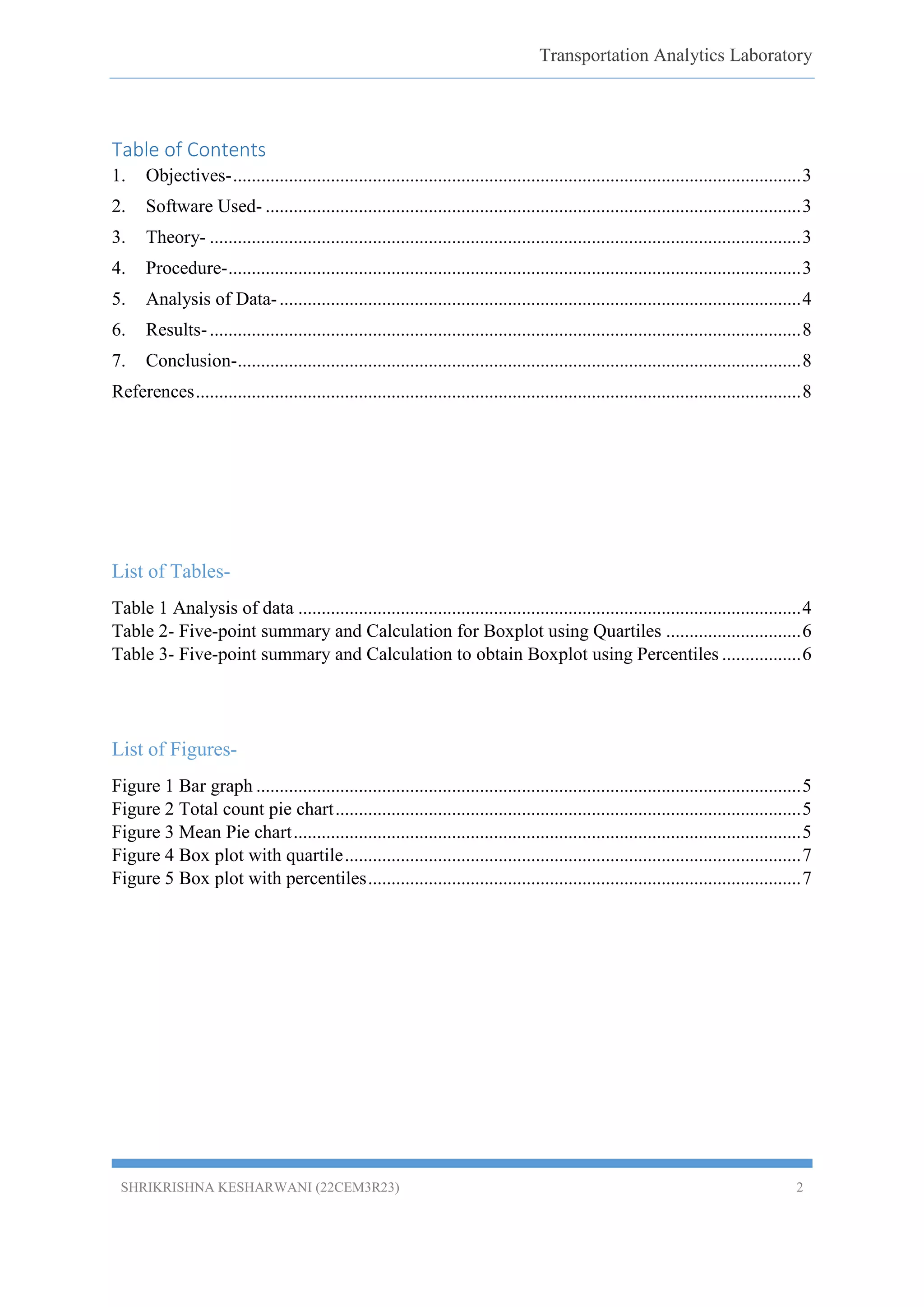PRESENTATION OF TRAFFIC DATA USING BOX PLOT METHOD | PDF