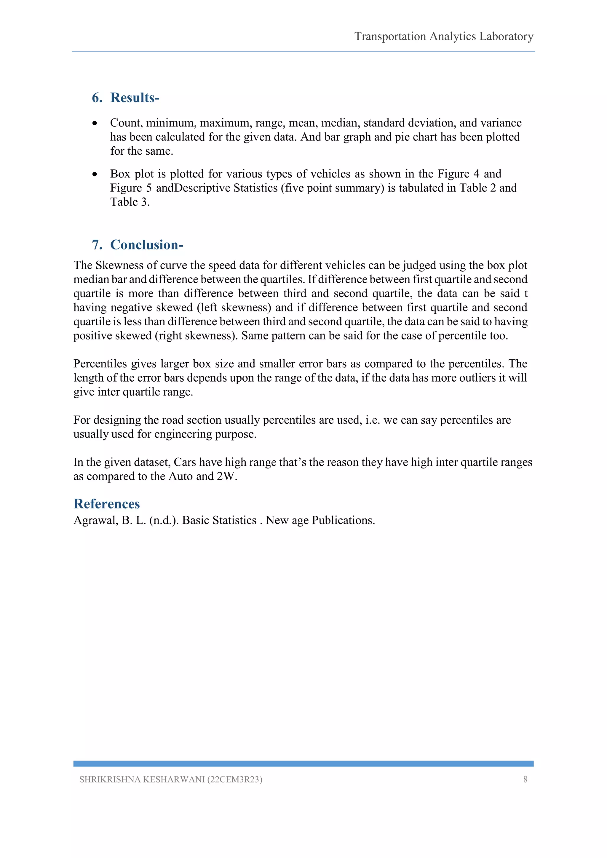 PRESENTATION OF TRAFFIC DATA USING BOX PLOT METHOD | PDF