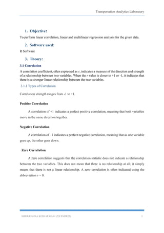 Correation, Linear Regression and Multilinear Regression using R ...