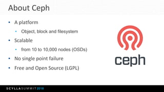 Scylla Summit 2018: Rebuilding the Ceph Distributed Storage Solution with Seastar | PPT