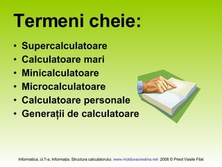 2.2. Clasificarea Calculatoarelor | PPT
