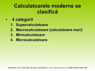 2.2. Clasificarea Calculatoarelor | PPT