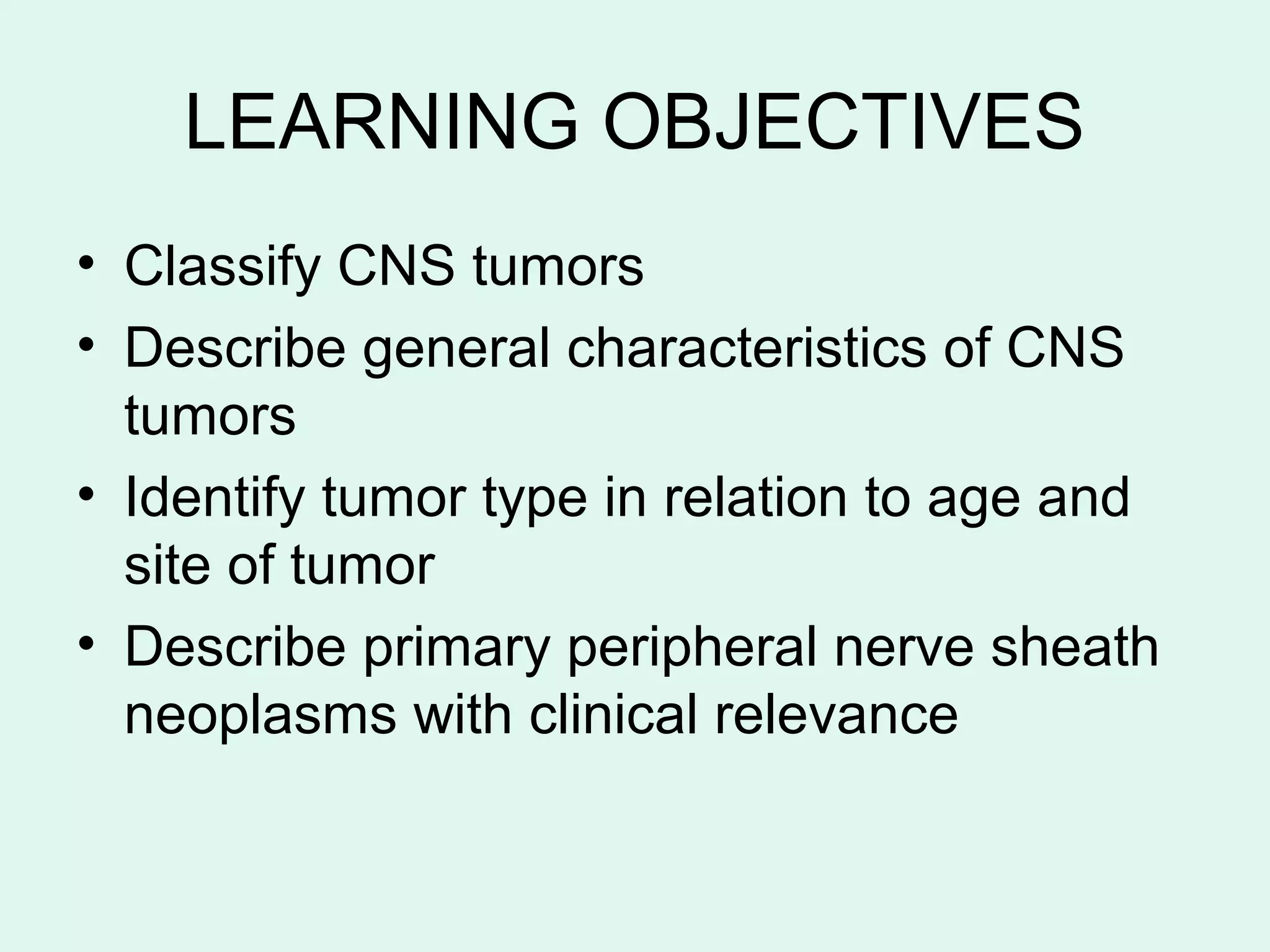 CNS Tumors | PPT