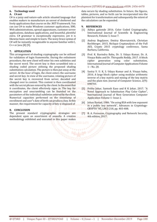 Color Cryptography using Substitution Method | PDF