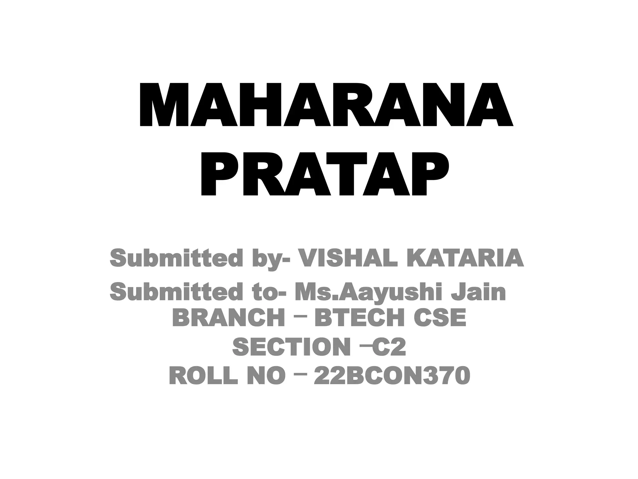 Maharana Pratap | PPTX
