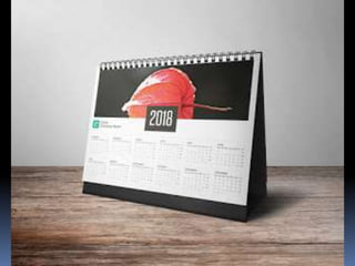 22 contoh desain kalender kreatif | PPT