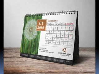 22 contoh desain kalender kreatif | PPT