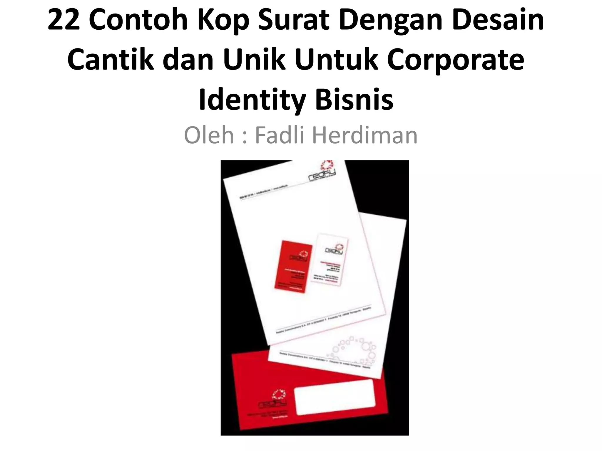 22 contoh kop surat dengan desain cantik dan | PPTX