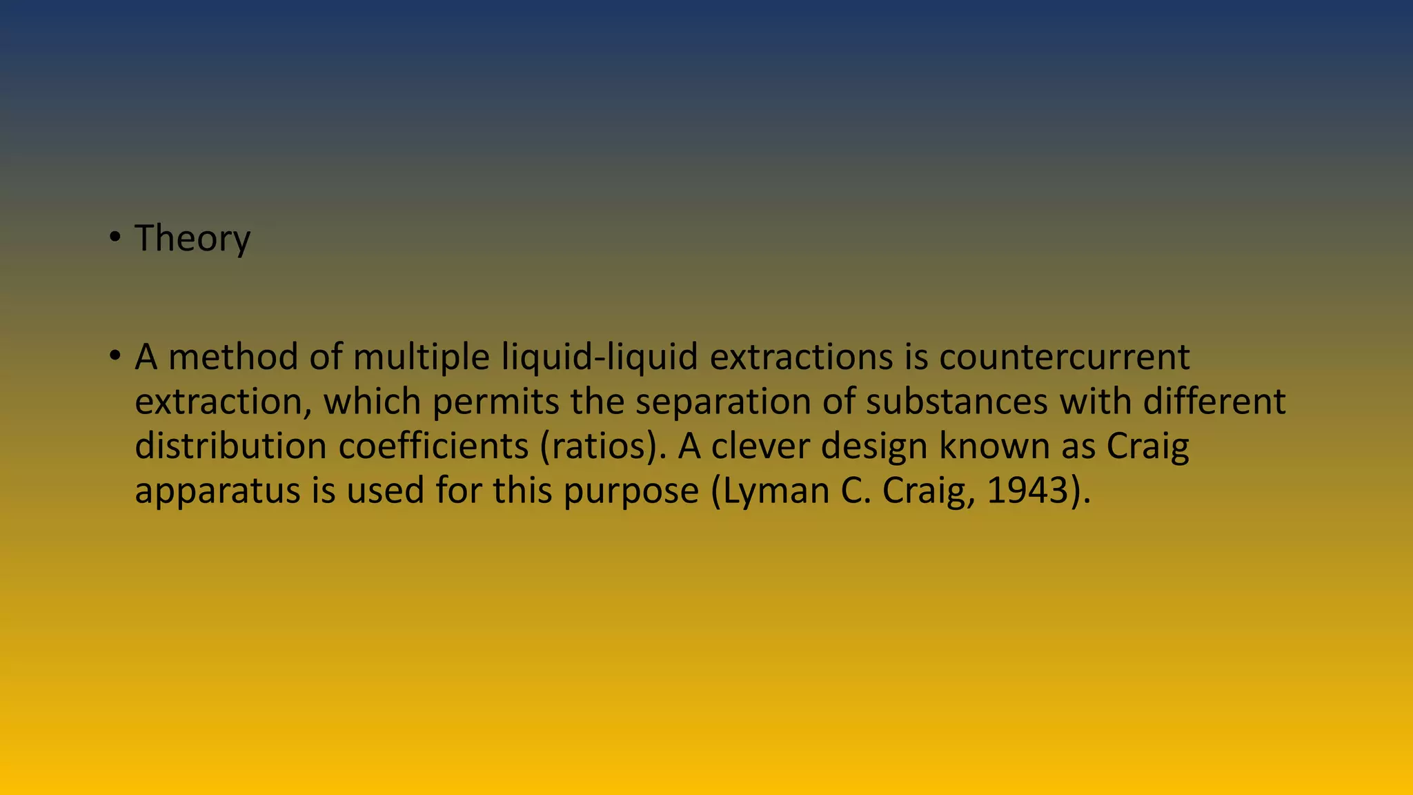 Counter current extraction | PPTX