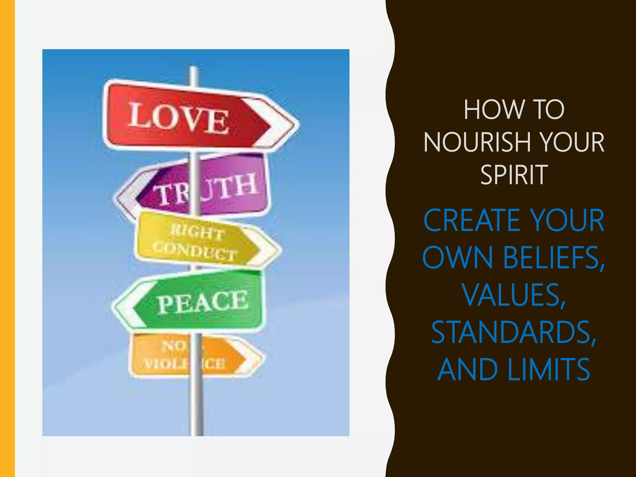 Create your own beliefs, values, standards, and limits | PPTX