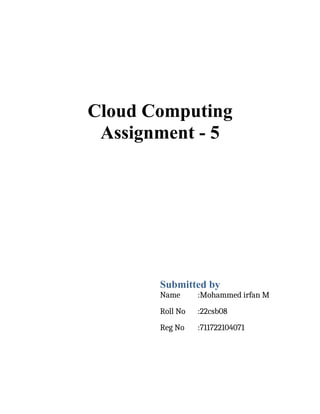 Cloud computing CO5.docxBook anna university | DOCX