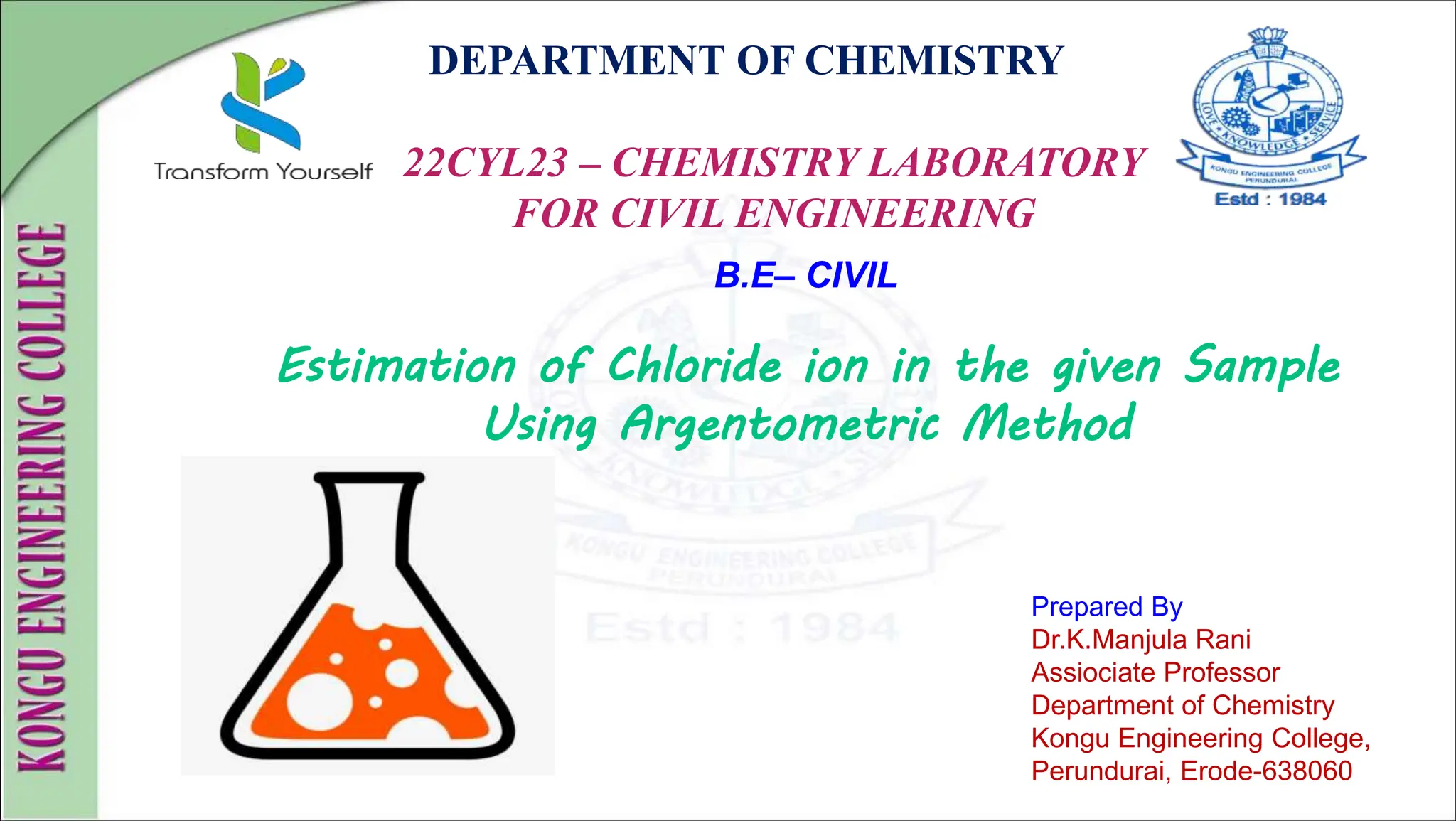 22CYL21 & Chemistry Laboratory for Civil Engineering (Civil-Cl).ppt