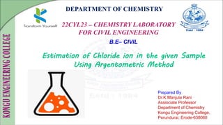 22CYL21 & Chemistry Laboratory for Civil Engineering (Civil-Cl).ppt