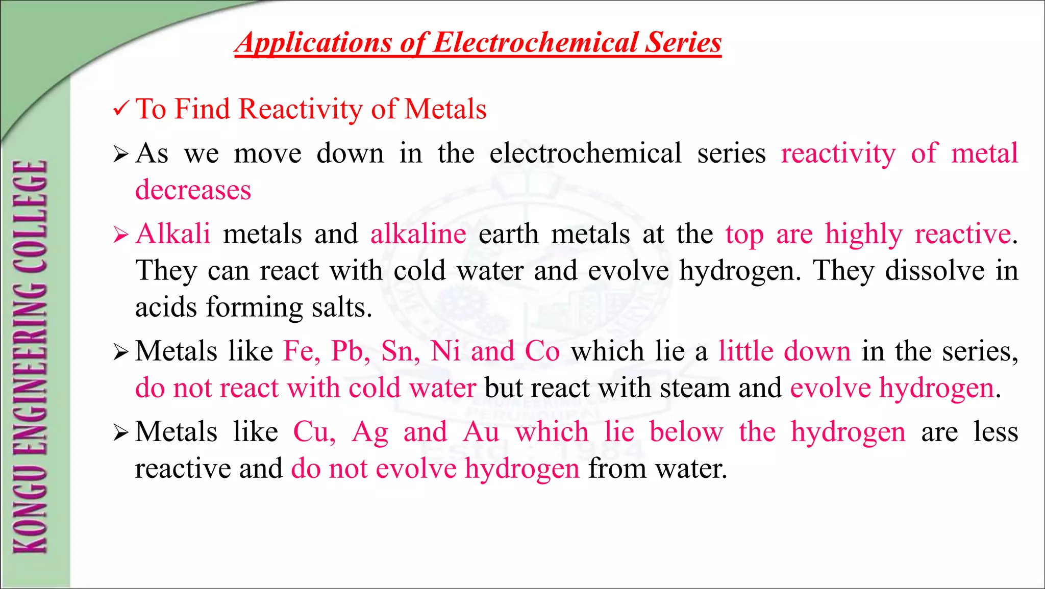 22CYT12-Unit_I_Electrochemistry - EMF Series & its Applications.ppt
