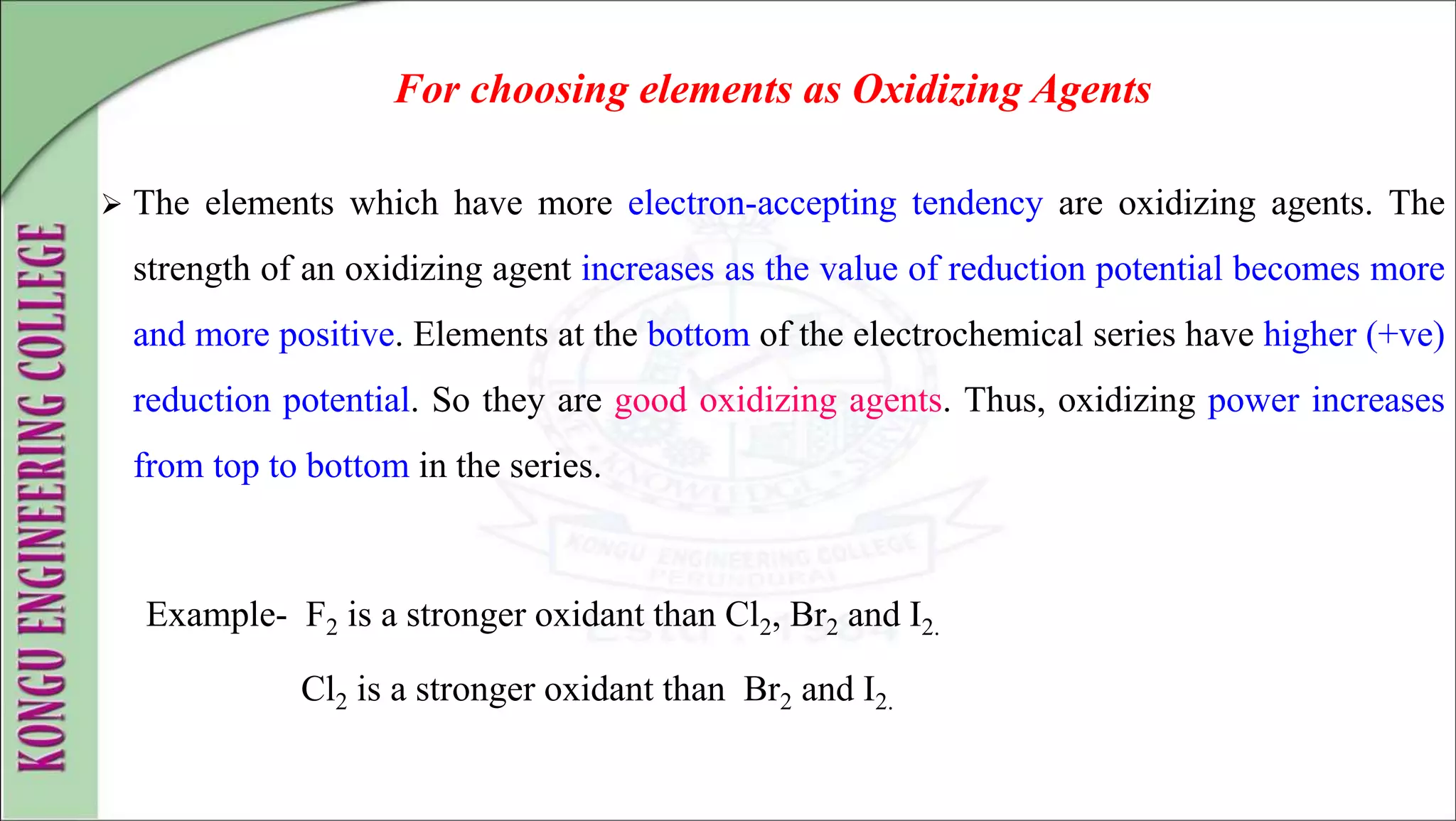 22CYT12-Unit_I_Electrochemistry - EMF Series & its Applications.ppt