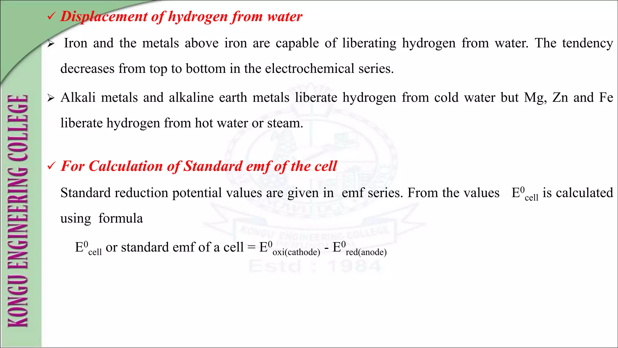 22CYT12-Unit_I_Electrochemistry - EMF Series & its Applications.ppt