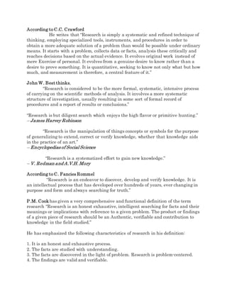 DEFINITIONS OF RESEARCH | DOCX