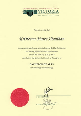 Kristeena Degree | PDF