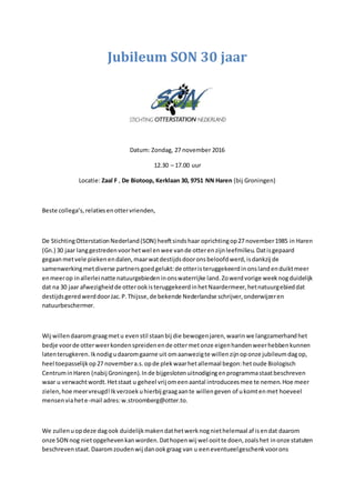brief Jubileum SON 30 jaar | DOCX