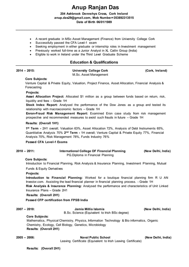 Anup Ranjan Das-cv | PDF