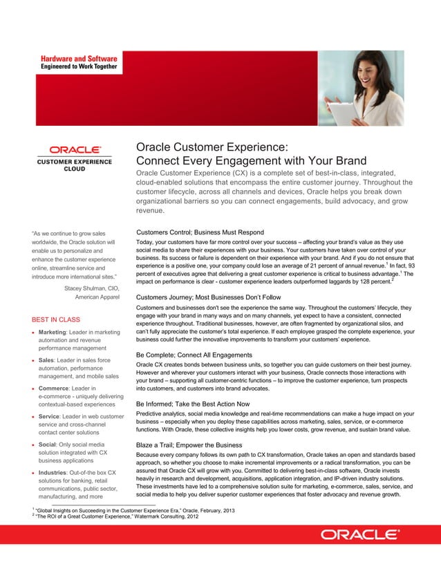 Oracle CX Cloud | PDF