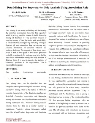 Data Mining For Supermarket Sale Analysis Using Association Rule | PDF