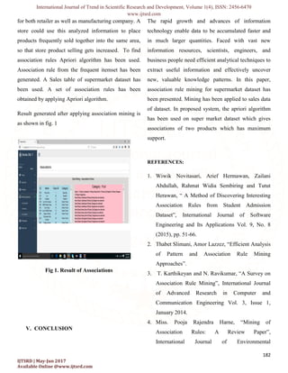 Data Mining For Supermarket Sale Analysis Using Association Rule | PDF
