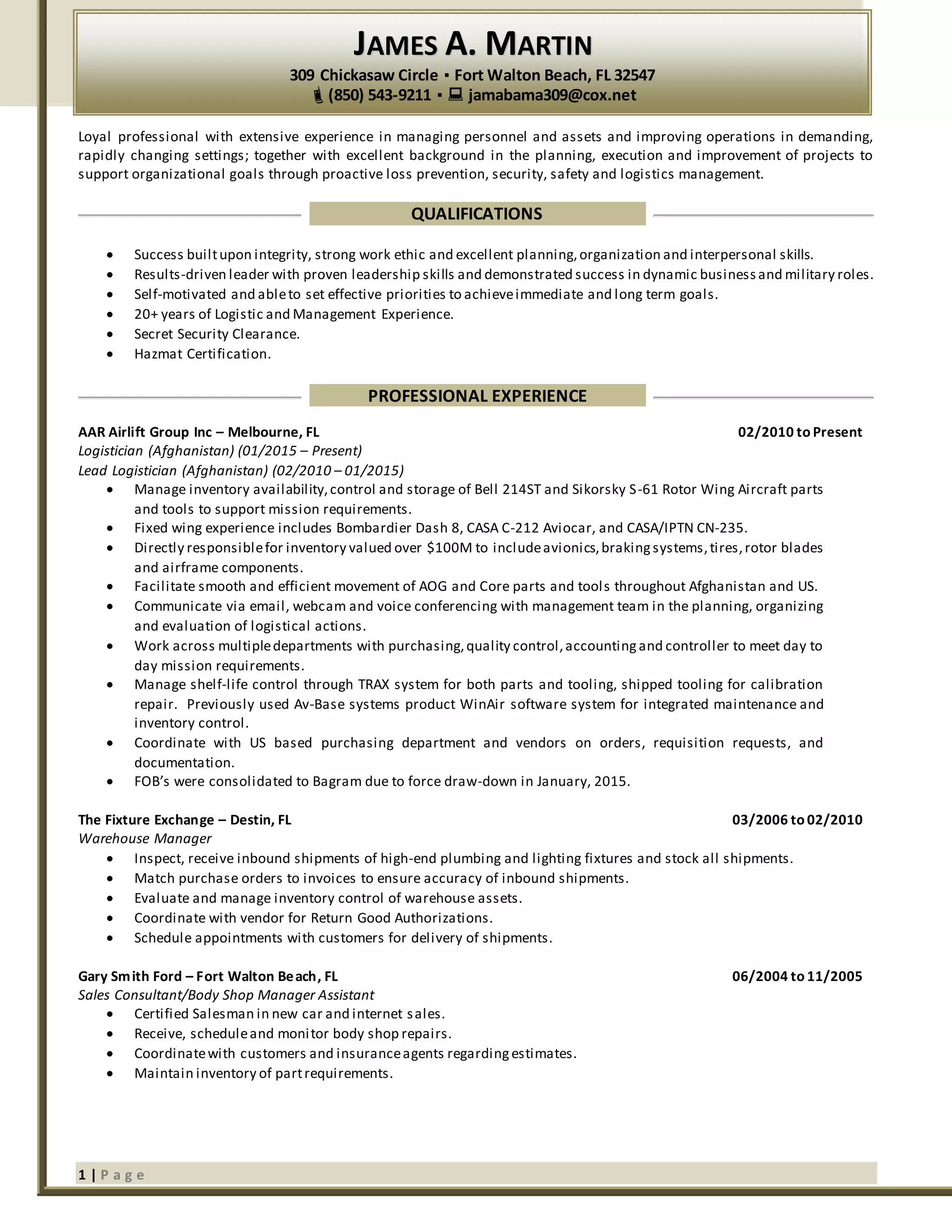 Martin, James - Resume | DOCX