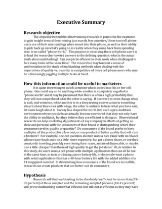Observational Research Report | PDF