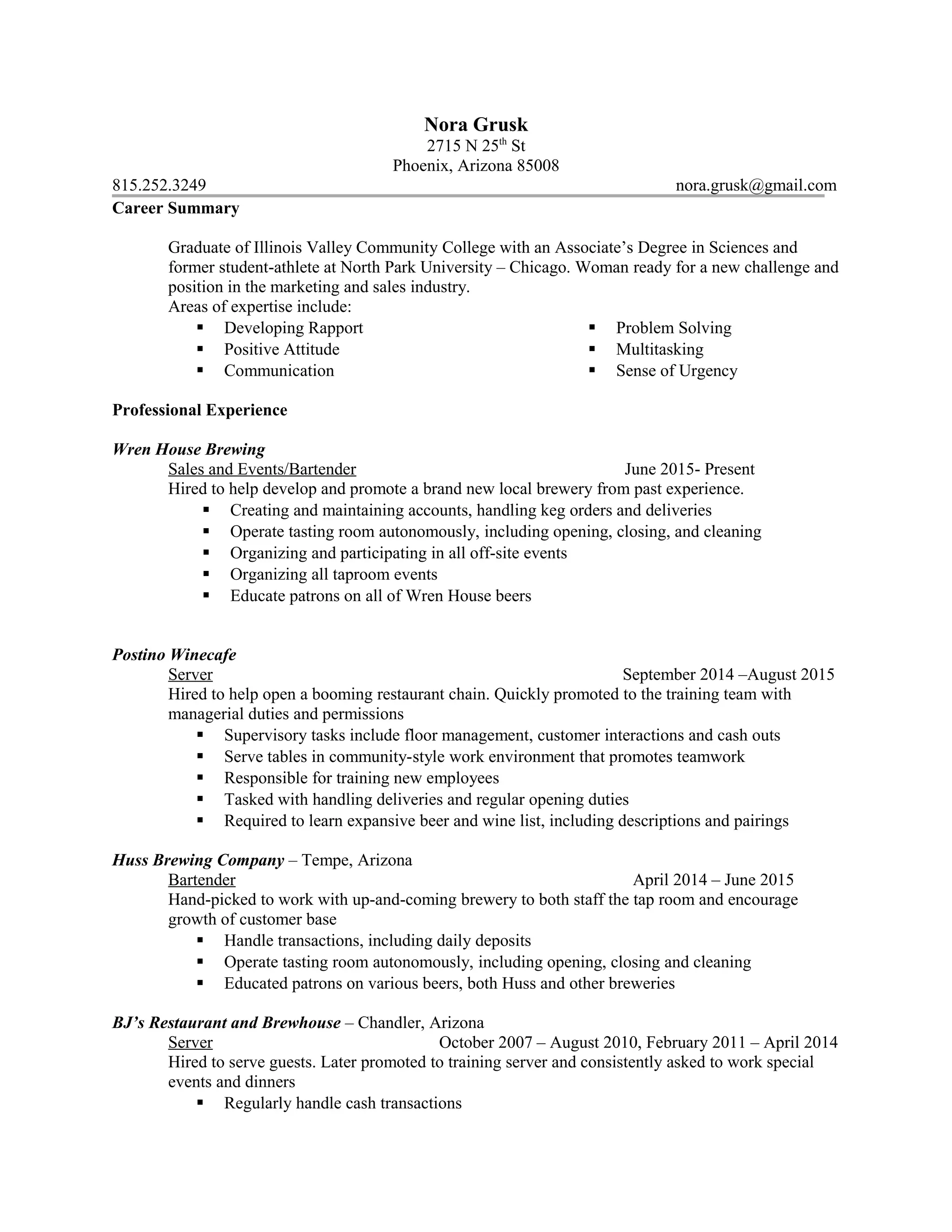 Resume_Nora Grusk | DOC