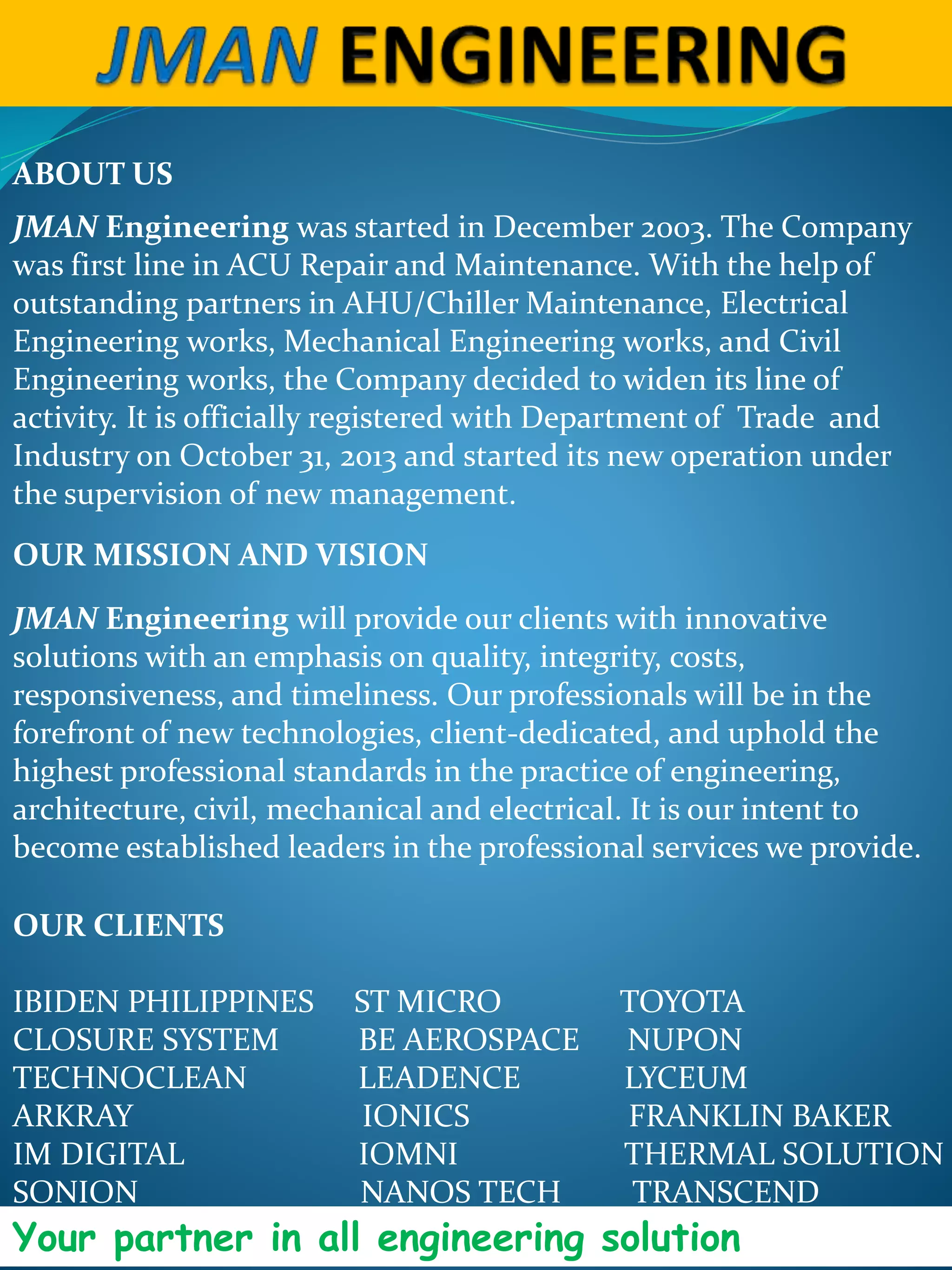 JMAN BROCHURE | PPTX