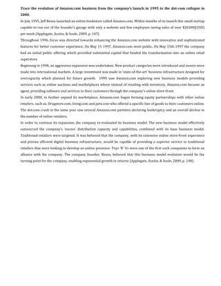Group work - Amazon case study | PDF