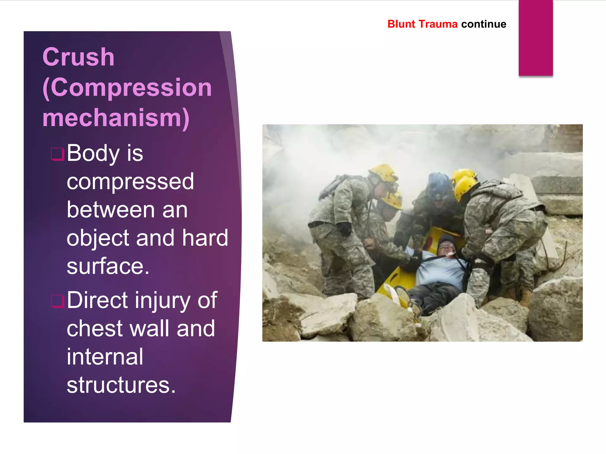 Mechanism of torso trauma - surgery | PPTX