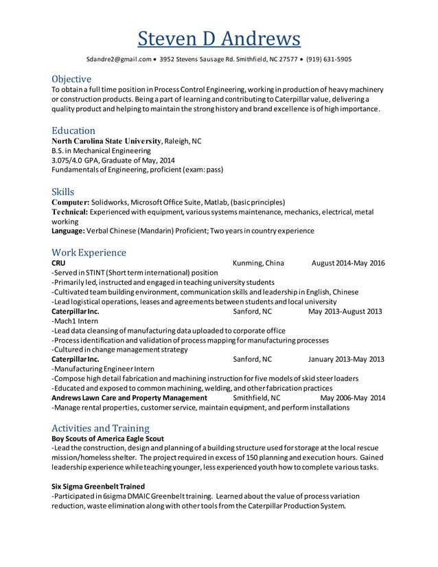 SDA Summer 2016 resume | PDF